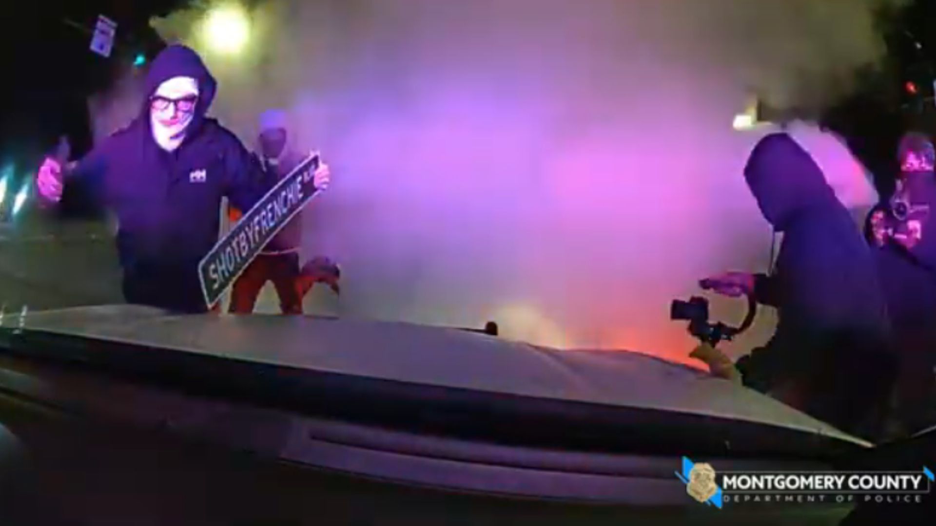 Masked Mob Traps Cop, Smashes Police Cruiser in Maryland Street ...